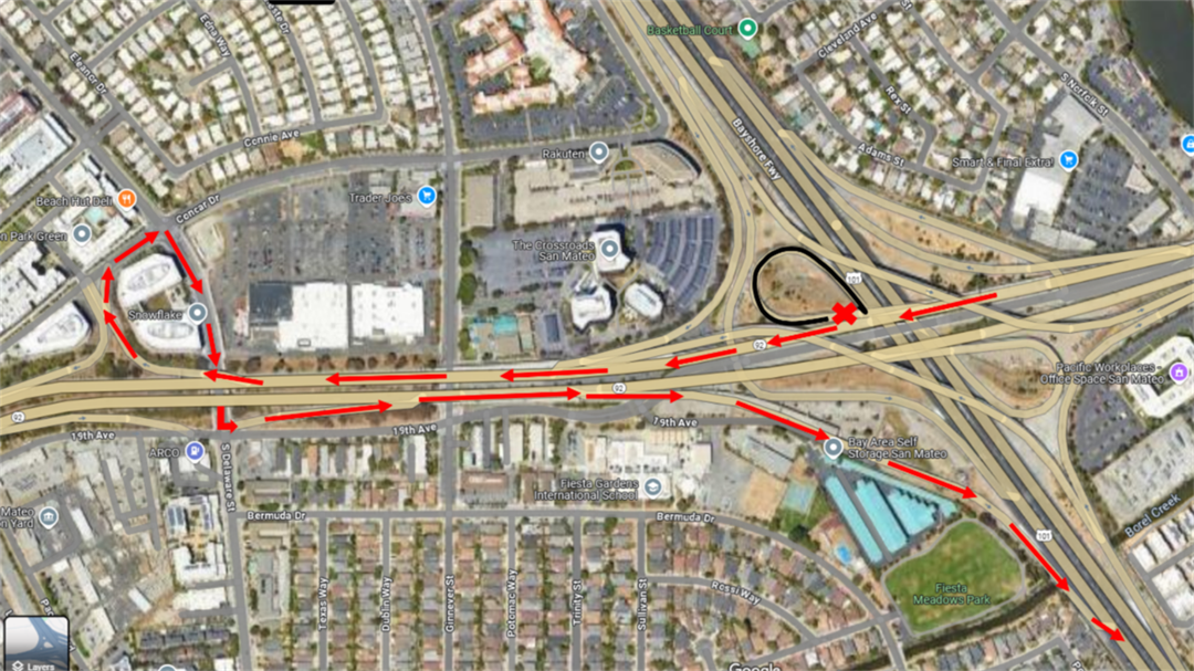 Overnight closure on WB SR-92 Connector Loop to SB US 101 on Nov. 25 ...